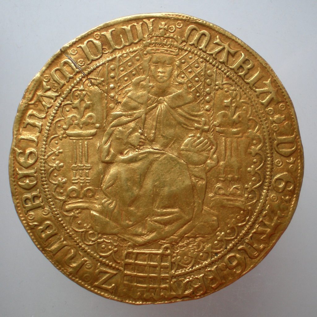 Mary Sovereign House of Tudor Hammered Gold Coin : Silbury Coins