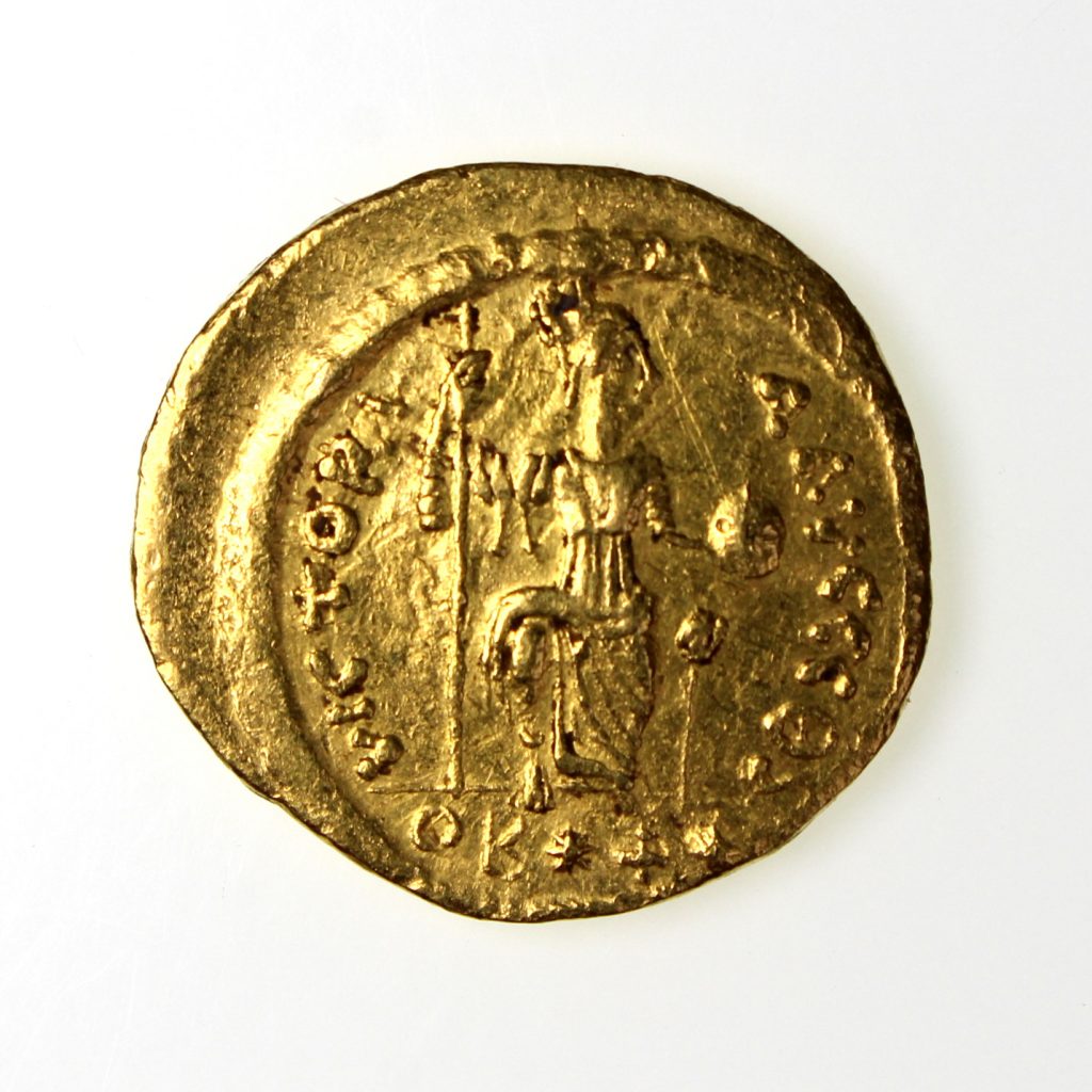 Justin II Gold Solidus 565-578AD Constantinpole mint - Silbury Coins ...
