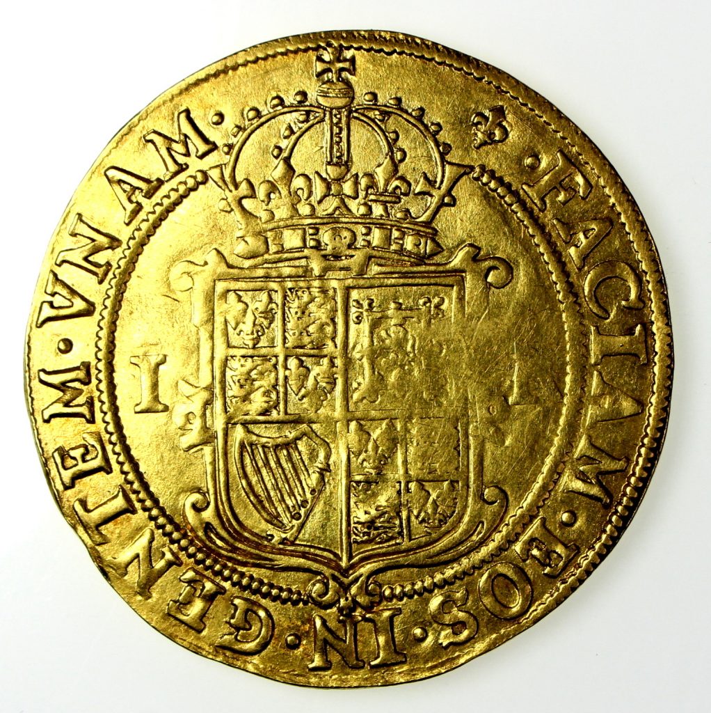 James I Gold Unite 1603-1625AD mm. Lis : Silbury Coins