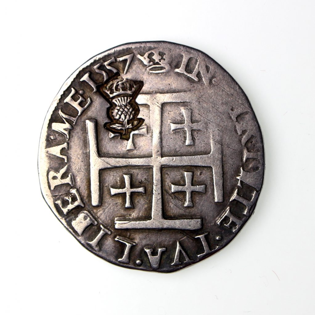 Scotland, Mary Queen of Scots Silver Testoon 1542-1567AD 1st Period ...