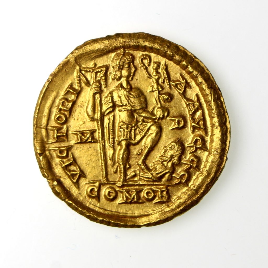 Arcadius Gold Solidus 383-408AD Milan : Silbury Coins
