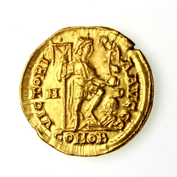 Honorius Gold Solidus 393-423AD Milan : Silbury Coins