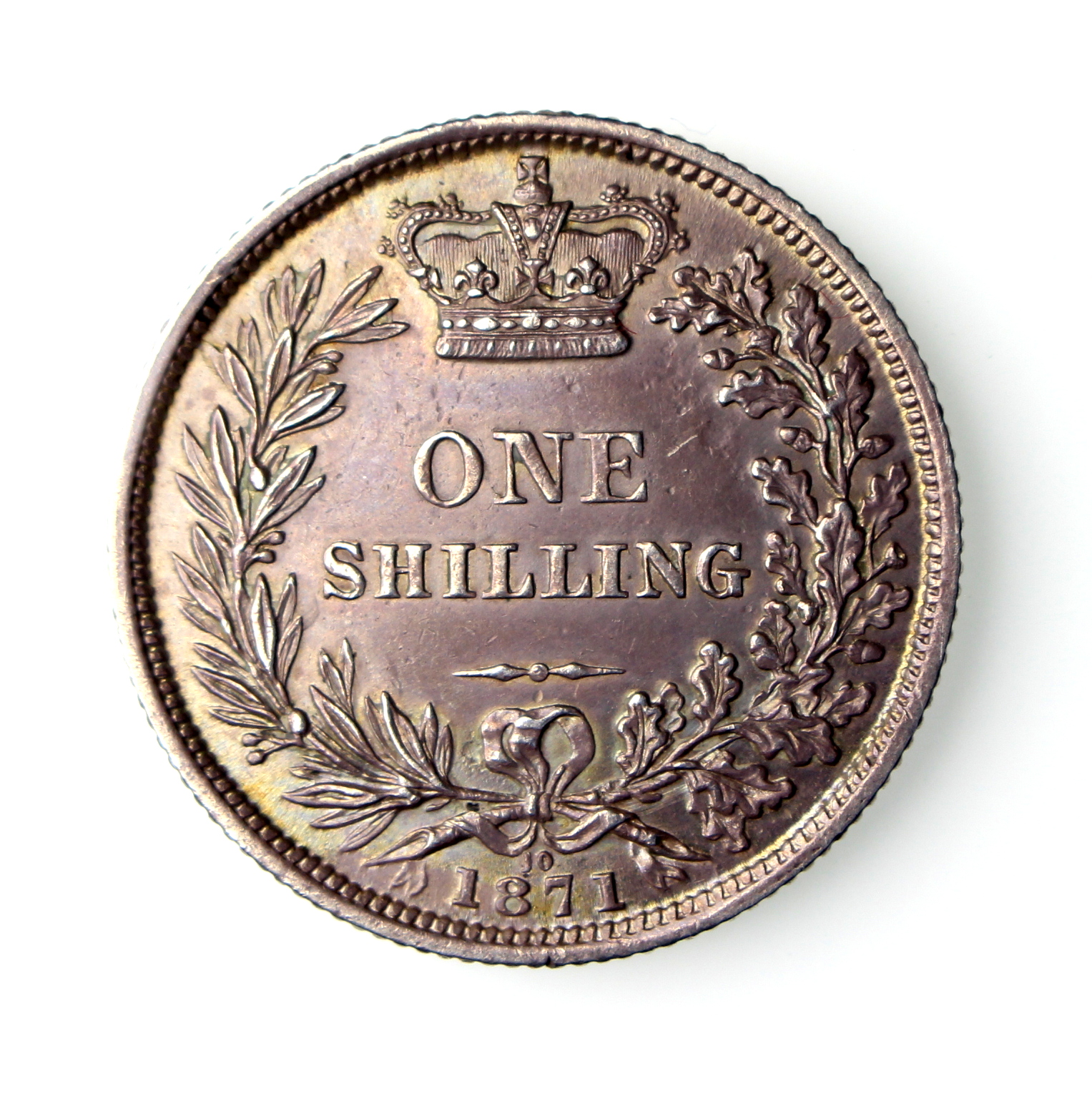 Victoria Silver Shilling 1837-1901AD 1871AD : Silbury Coins