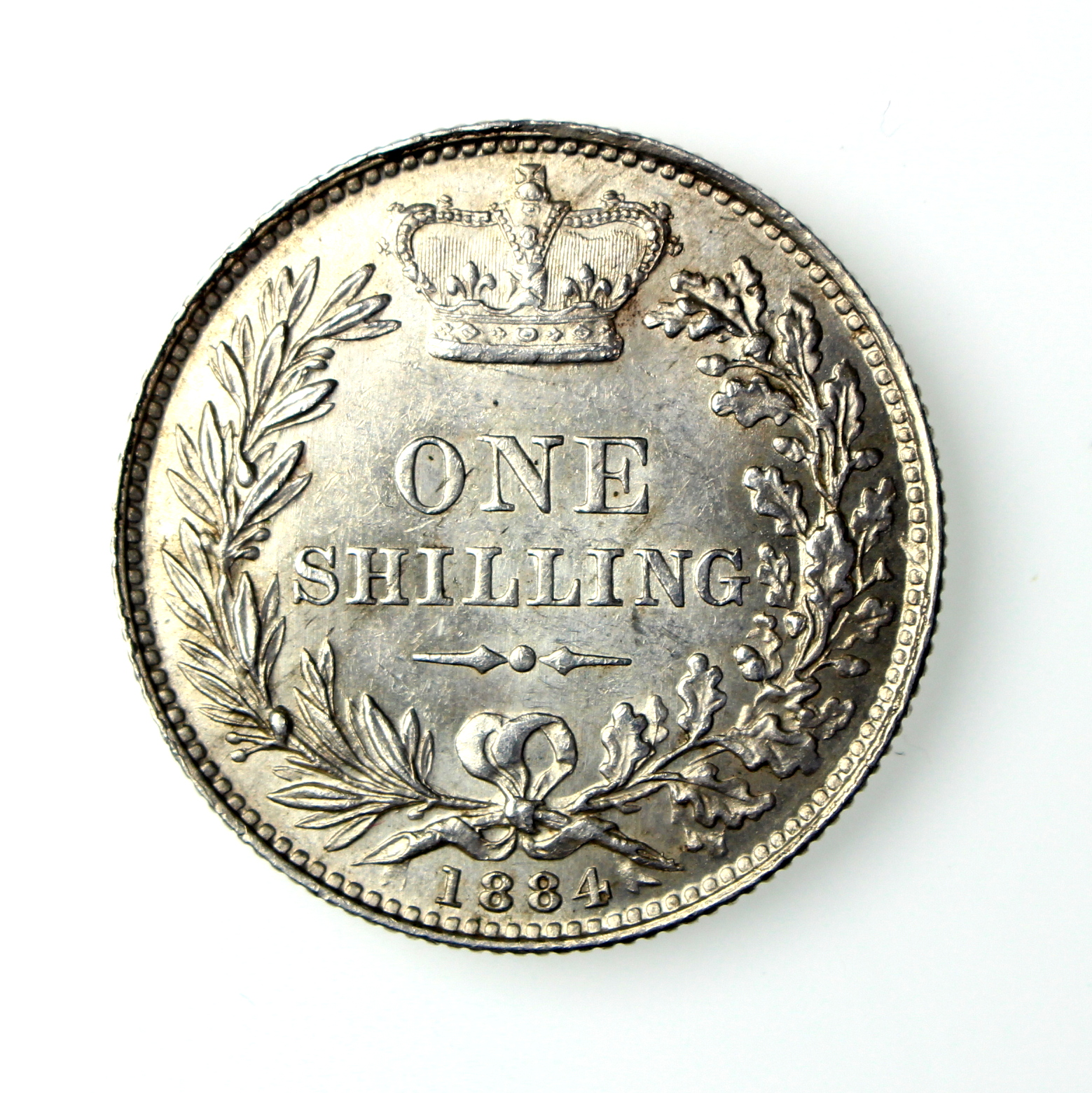 Victoria Silver Shilling 1837-1901AD 1884AD : Silbury Coins
