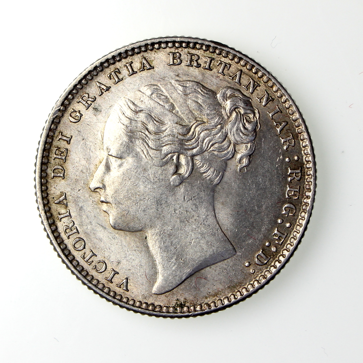 Victoria Silver Shilling 1837-1901AD 1884AD : Silbury Coins
