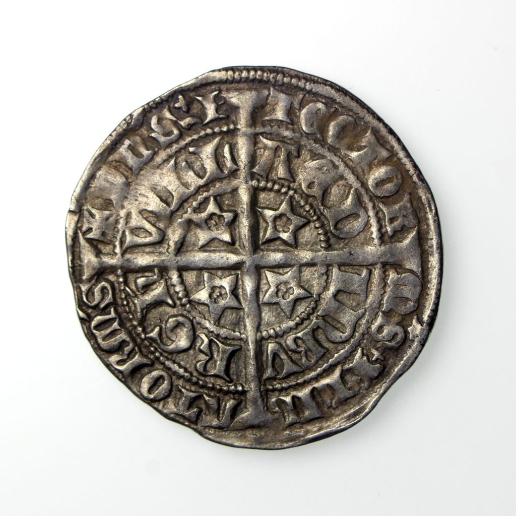 Scotland, Robert II Silver Groat 1371-1390AD Edinburgh B behind head ...
