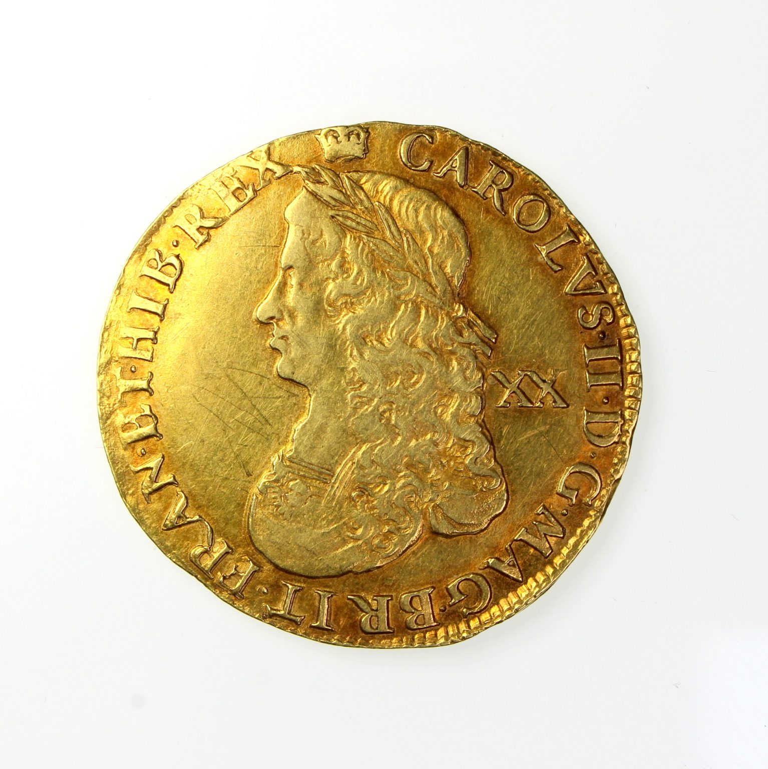 Charles II 1660-1685AD Gold Unite Second Issue mm. crown - Silbury ...