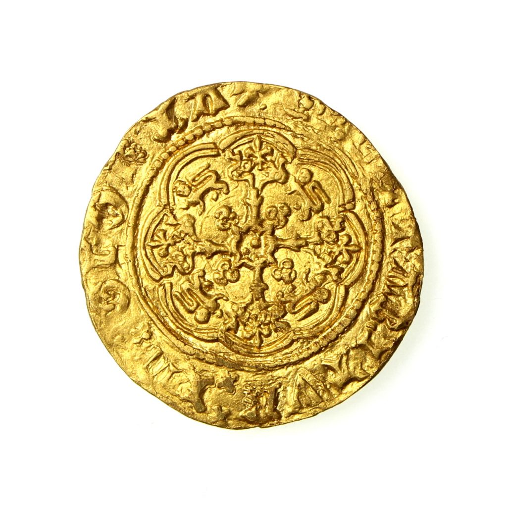Richard II Gold Quarter Noble 1377-1399AD London Type IIIa - Silbury ...