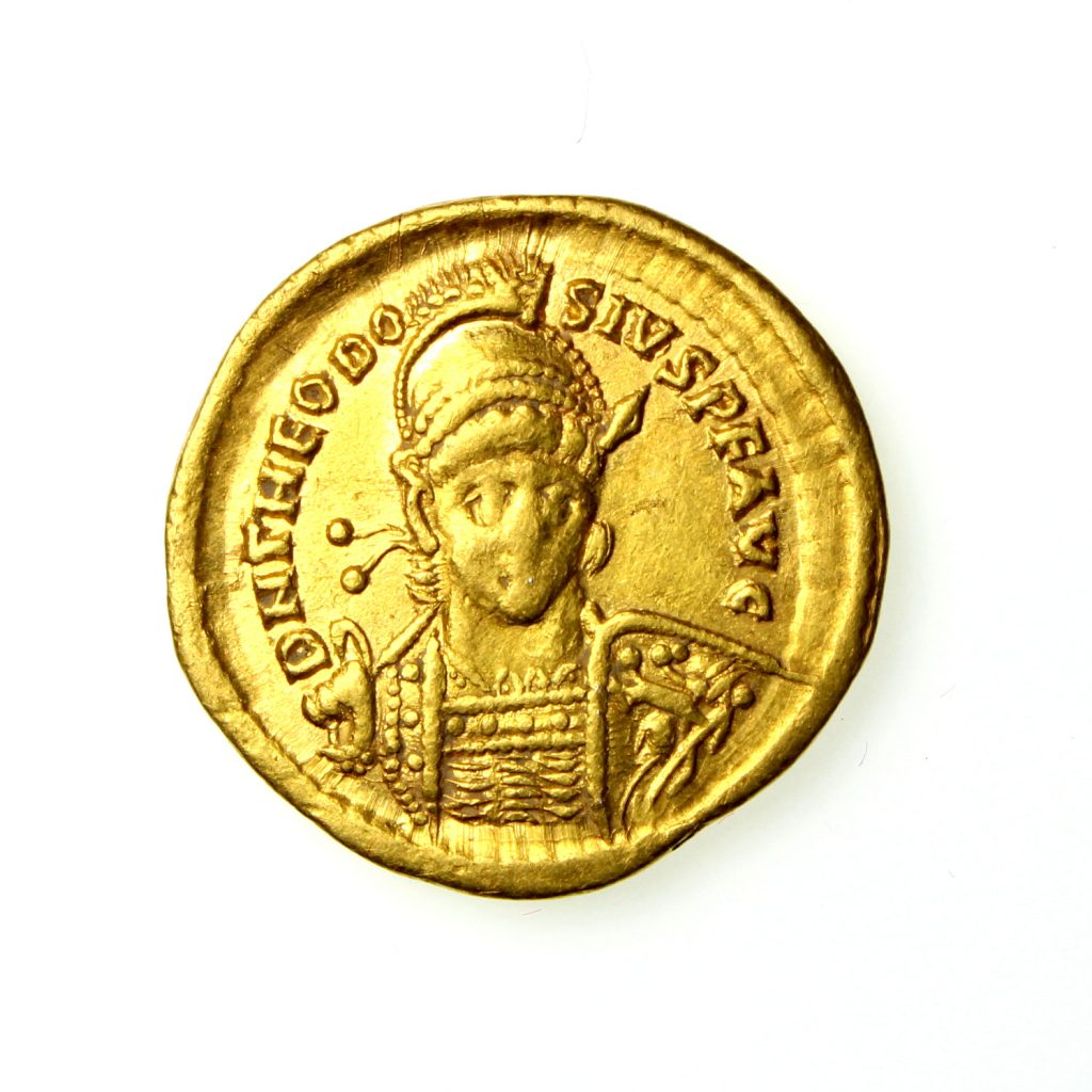 Theodosius II Gold Solidus 402-450AD Constantinople - Silbury Coins ...