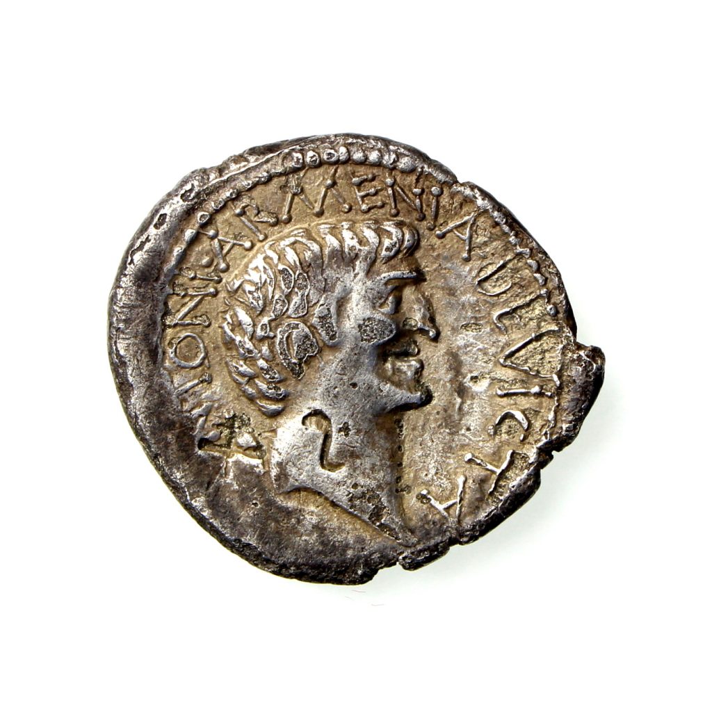 Mark Antony & Cleopatra Silver Denarius 34BC extremely rare - Silbury ...