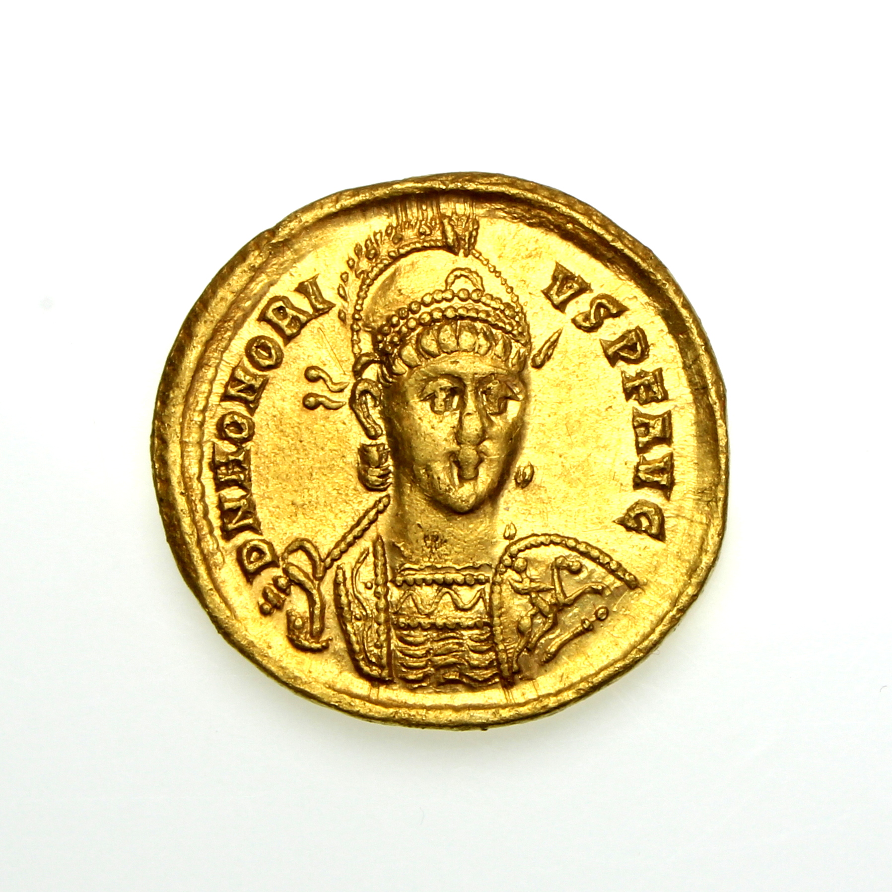 Honorius Gold Solidus 393-423AD Constantinople mint - Silbury Coins ...