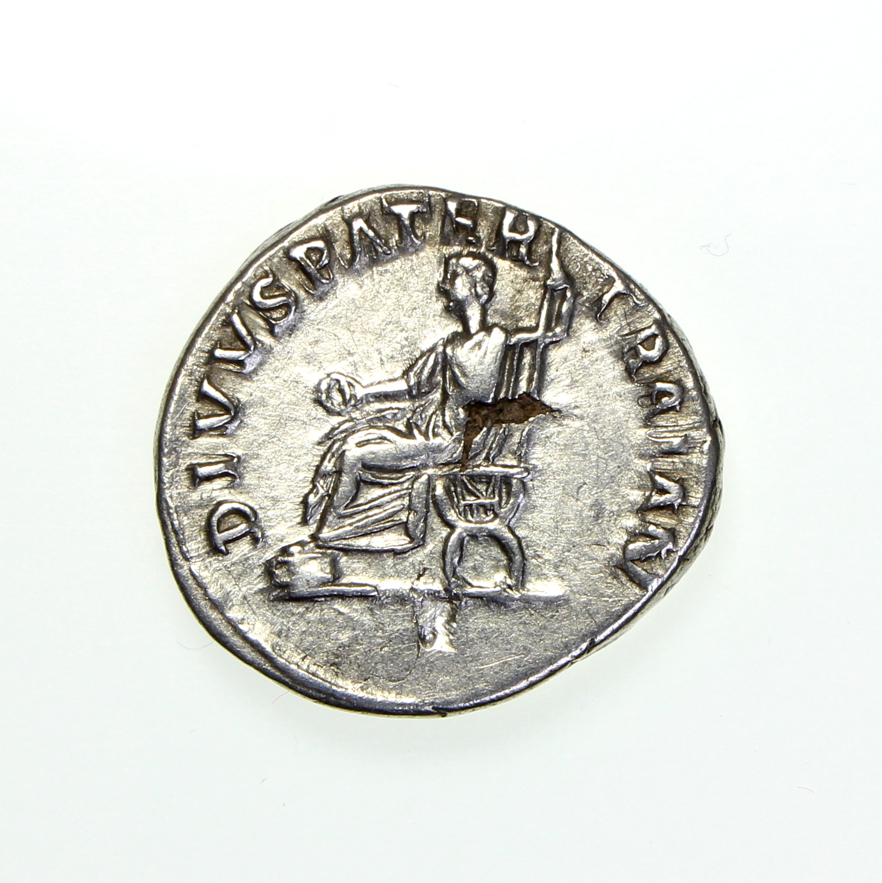 Trajan Silver Denarius 98-117AD Divus Pater Trajan - Rome mint ...
