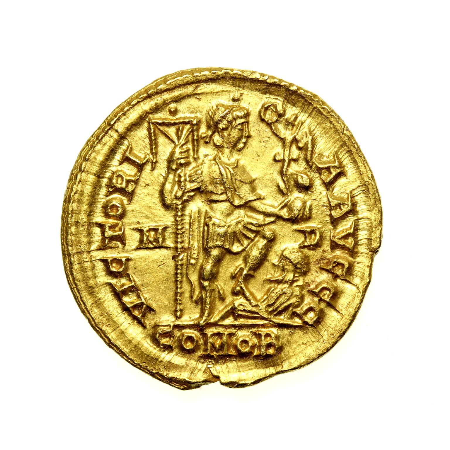 Honorius Gold Solidus 393-423AD Milan Mint - Silbury Coins : Silbury Coins