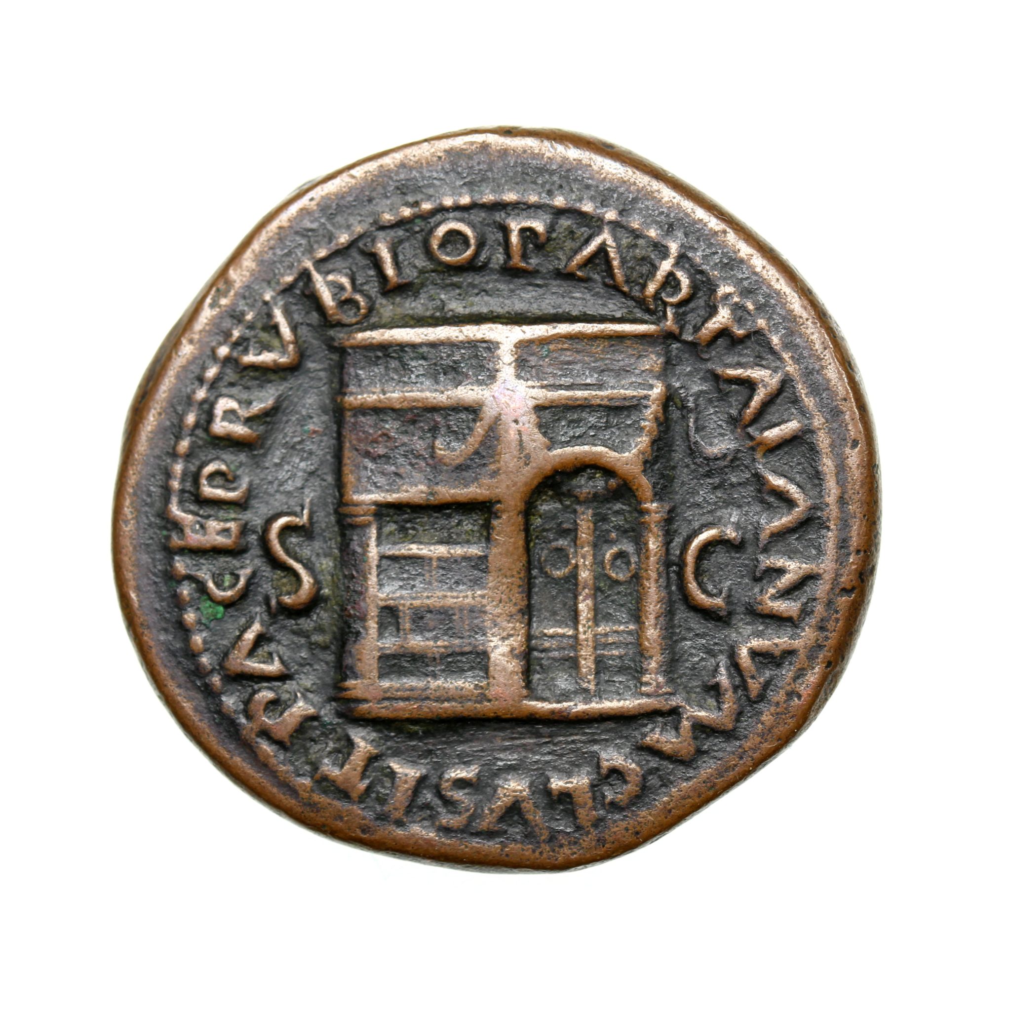 Nero 54-68AD Bronze As Temple of Janus Rome - Silbury Coins : Silbury Coins