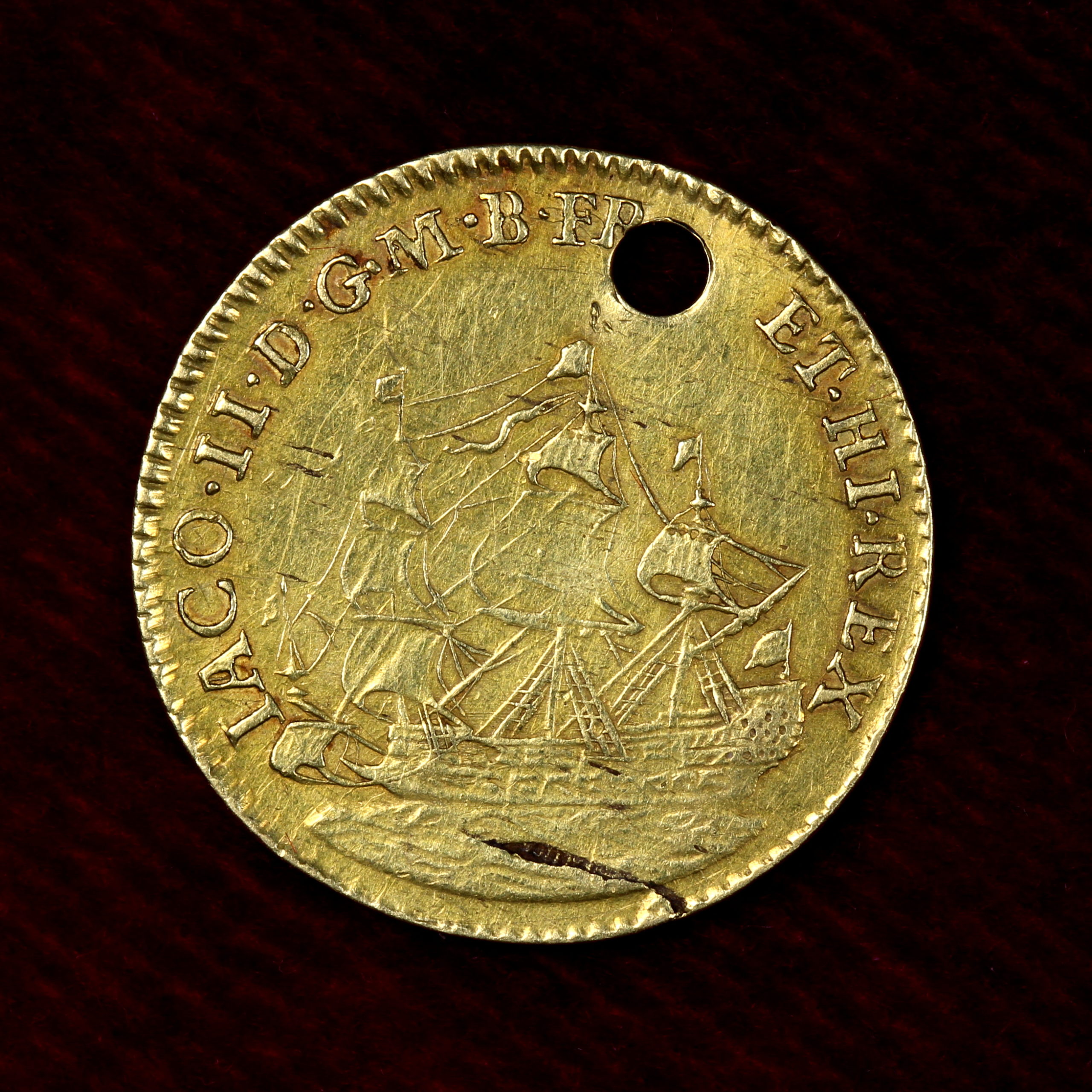 James II 1685-1688AD Gold Touchpiece - Silbury Coins : Silbury Coins