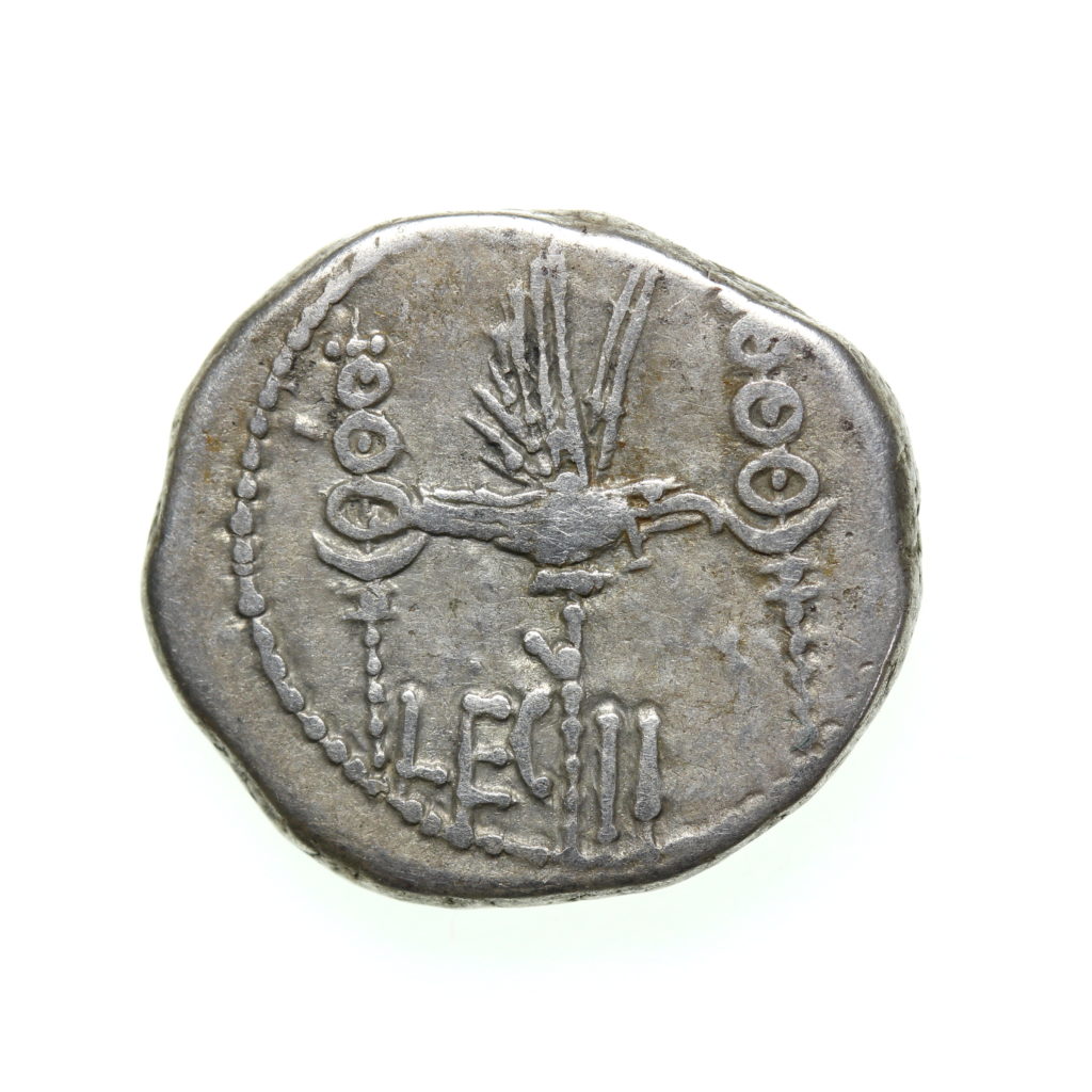 Mark Antony Silver Legionary Denarius 32-31BC Legion II - Silbury Coins ...