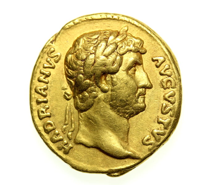 Hadrian 117-138AD Gold Aureus, Rome mint - Silbury Coins : Silbury Coins