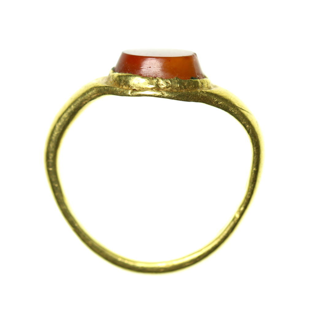 Roman Gold Finger Ring with Carnelian Stone - 3/4th Century AD ...