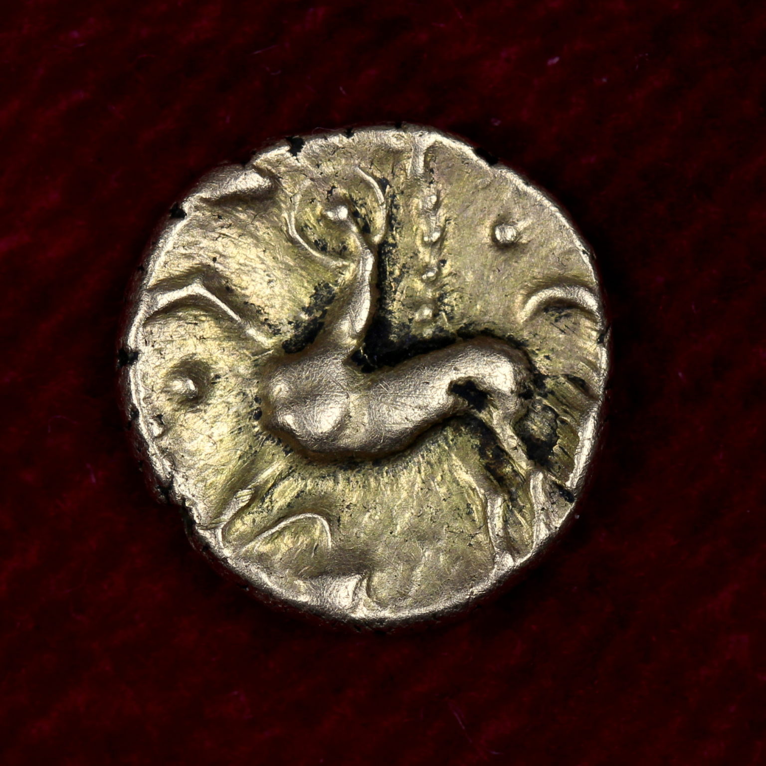 Catuvellauni Tasciovanus 25BC-10AD Gold Quarter Stater Tasciovanus ...