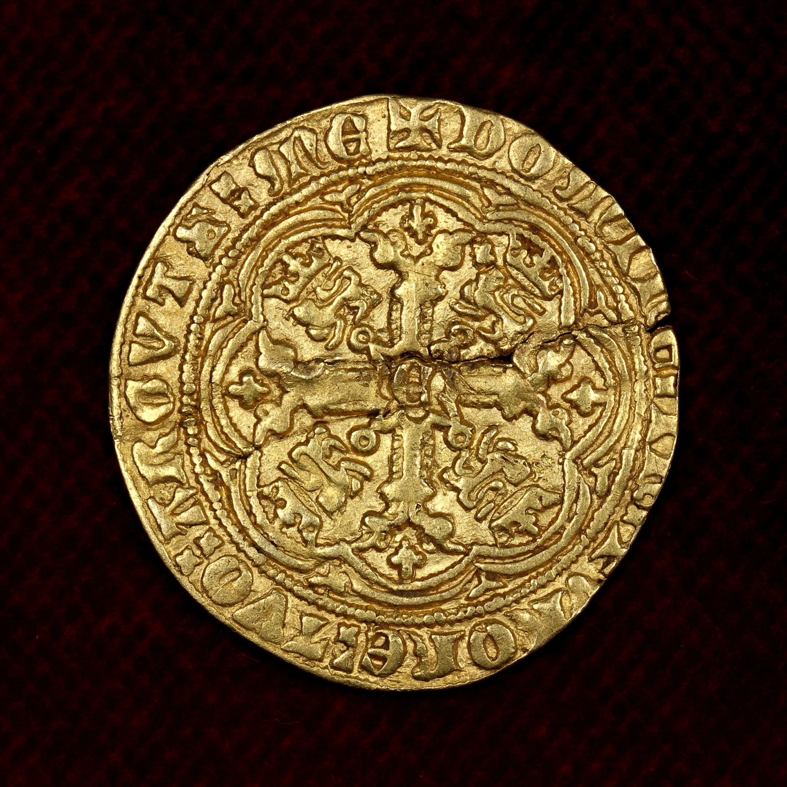 Edward III 1327-1377AD Gold Half Noble Pre-Treaty period 1351-61AD ...