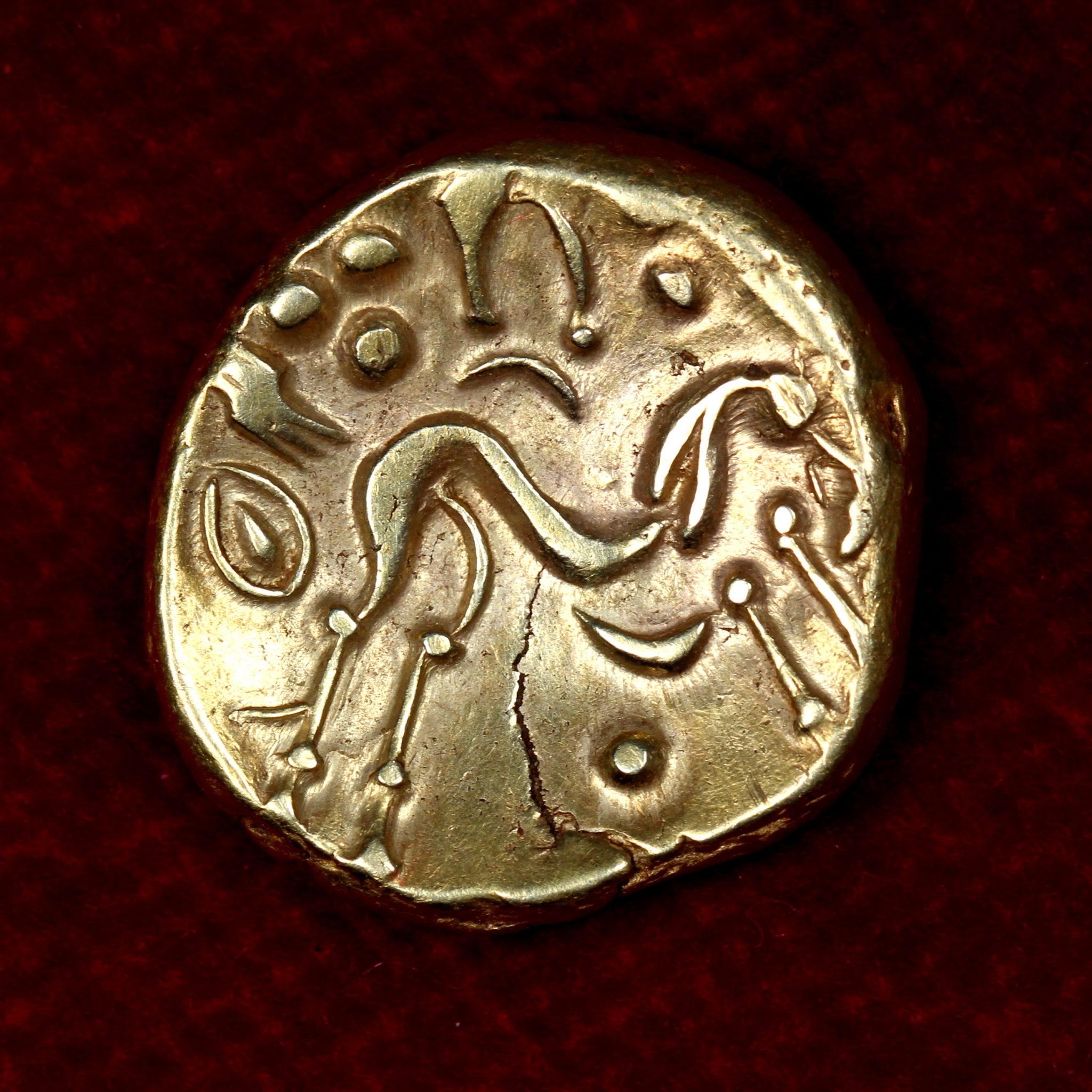 Gallo Belgic 50BC Ambiani Gold Stater Gallic War Uniface - Silbury ...