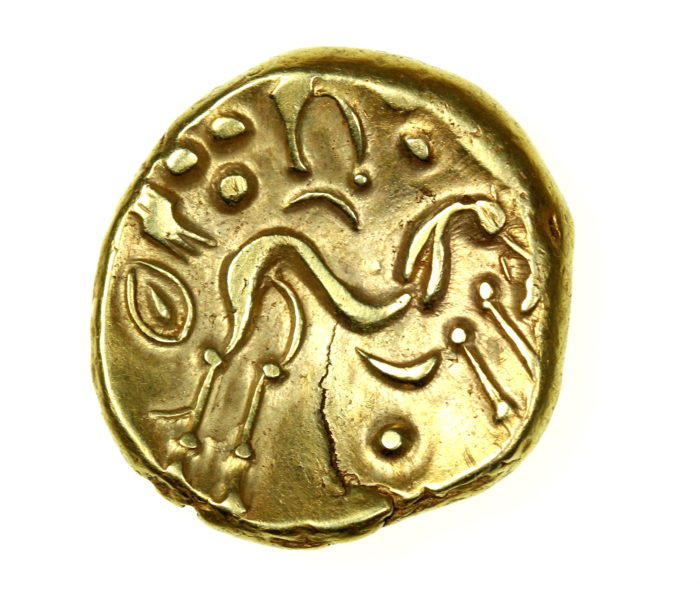 Gallo Belgic 50BC Ambiani Gold Stater Gallic War Uniface - Silbury ...