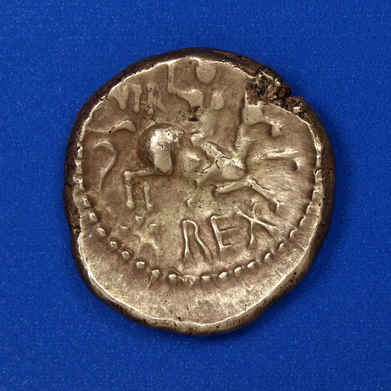 Atrebates Verica 10-40 AD Gold Stater Verica Warrior Rex, scarce ...
