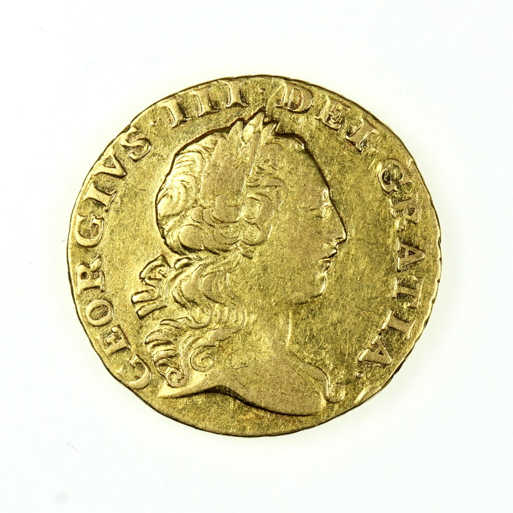 George III 1760-1820AD Gold Quarter Guinea Laureate bust 1762AD ...