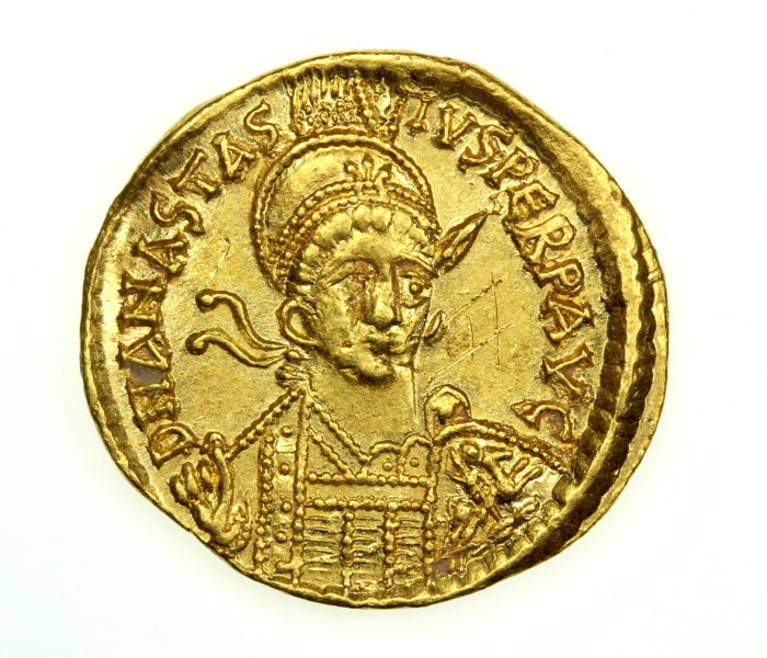 Byzantine Anastasius 491-518AD Gold Solidus - Silbury Coins : Silbury Coins