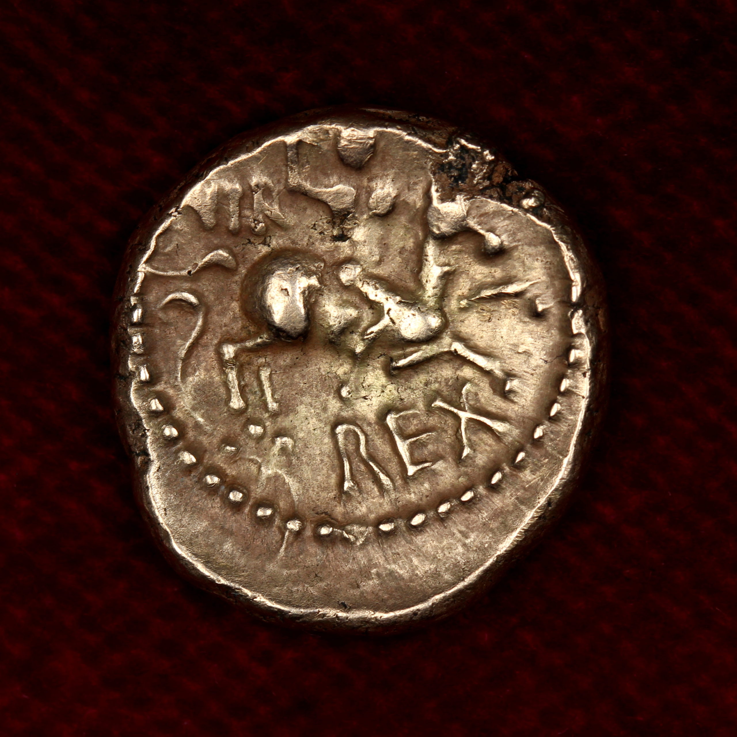 Atrebates Verica 10-40 AD Gold Stater Verica Warrior Rex, scarce ...