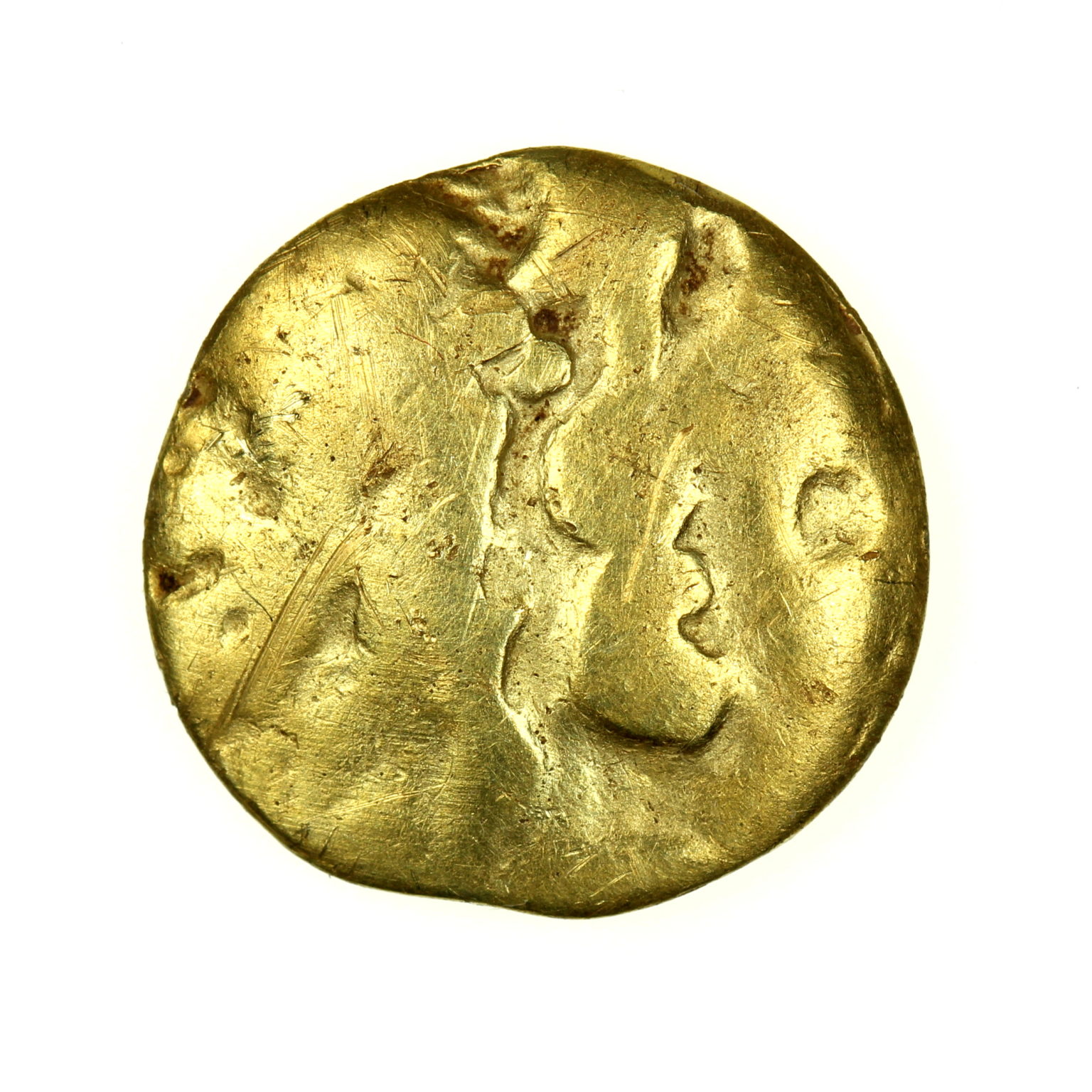 Gallo Belgic 2nd Century BC Gold Quarter Stater Gallo Belgic Broad Flan ...