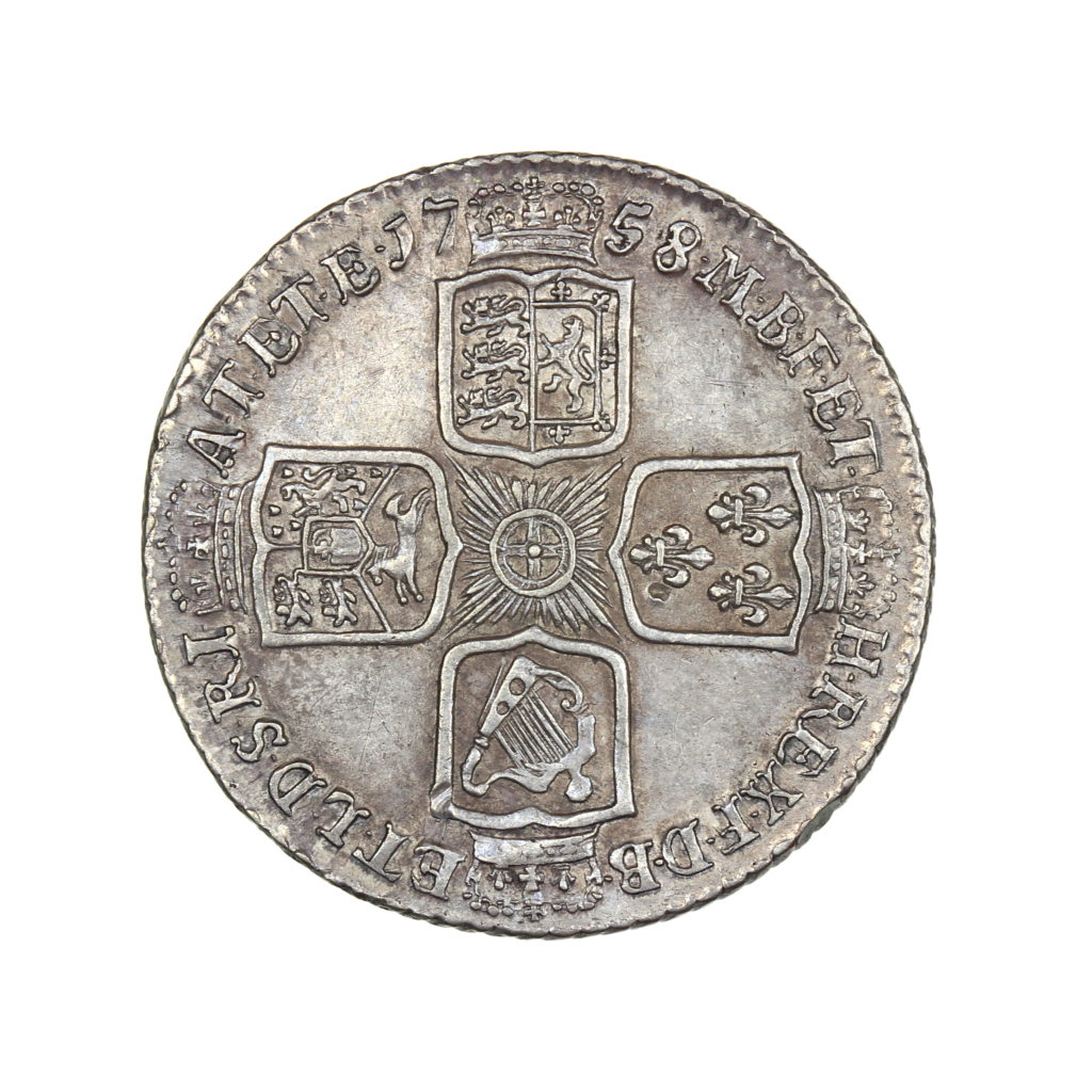 George II AD 1727-1760 Silver Shilling AD 1758 - Silbury Coins ...