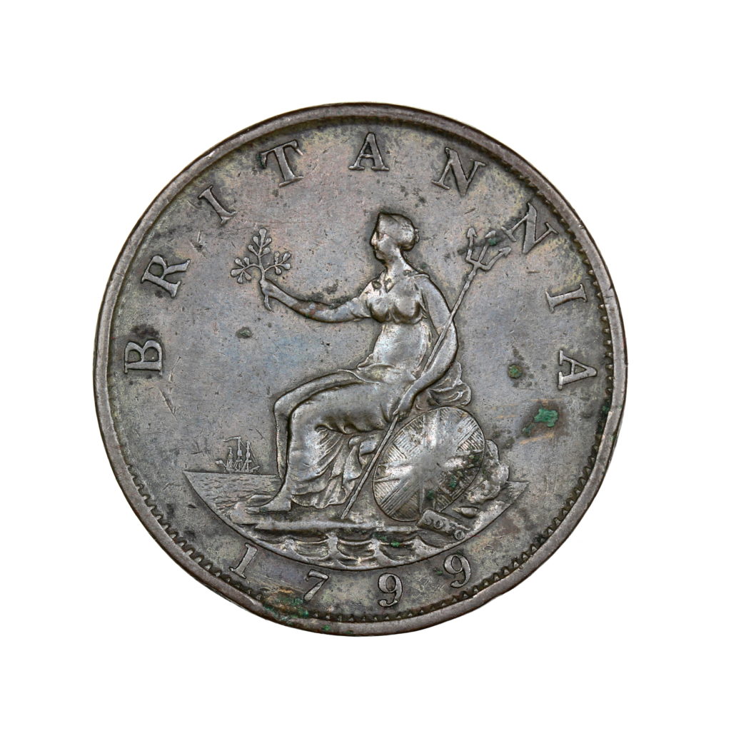 George III AD 1760-1820 Copper Halfpenny AD 1799 - Silbury Coins ...