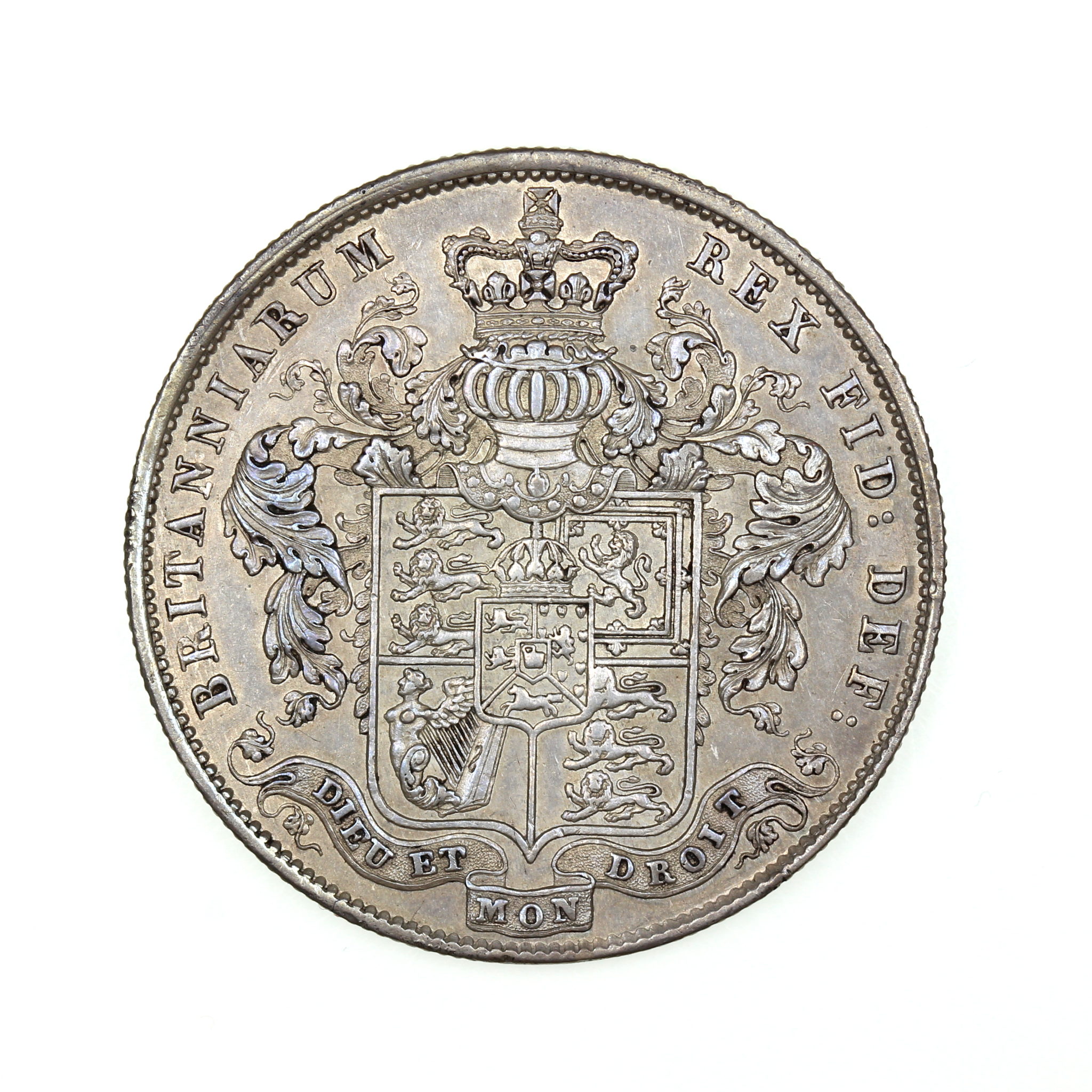 George IV AD 1820-1830 Silver Halfcrown AD 1825 Bare head / Crowned ...