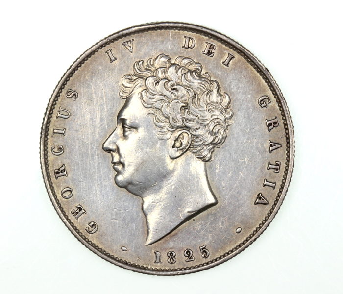 George IV AD 1820-1830 Silver Halfcrown AD 1825 Bare head / Crowned ...