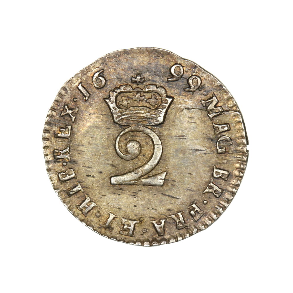 William III AD 1694-1702 Silver Twopence AD 1699 Maundy Coinage ...
