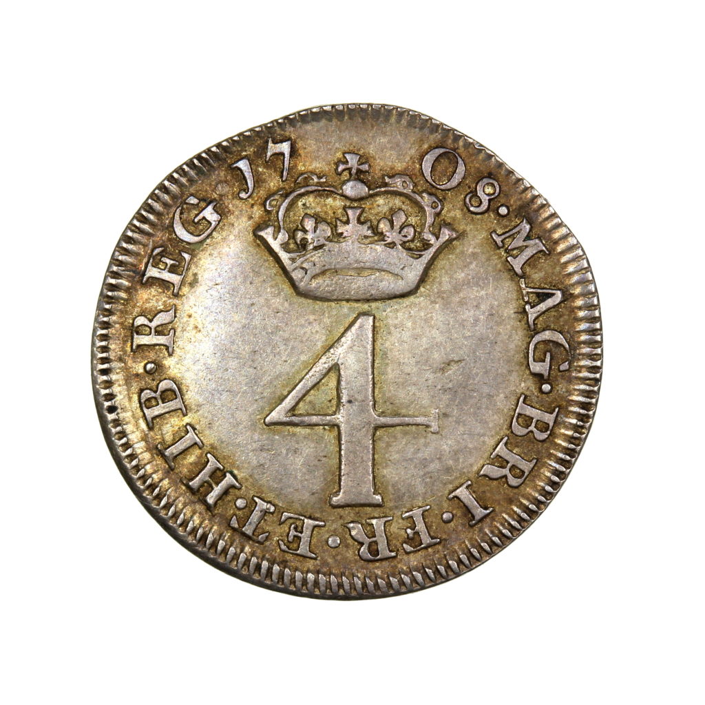 Anne 1702-1714AD Silver Fourpence 1708AD Maundy Coinage - Silbury Coins ...