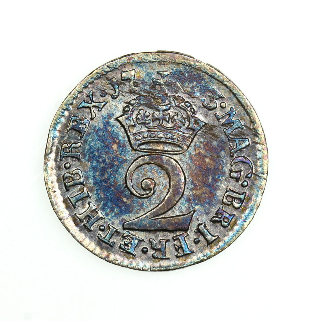 George I AD 1714-1727 Silver Twopence AD 1723 Maundy Coinage - Silbury ...