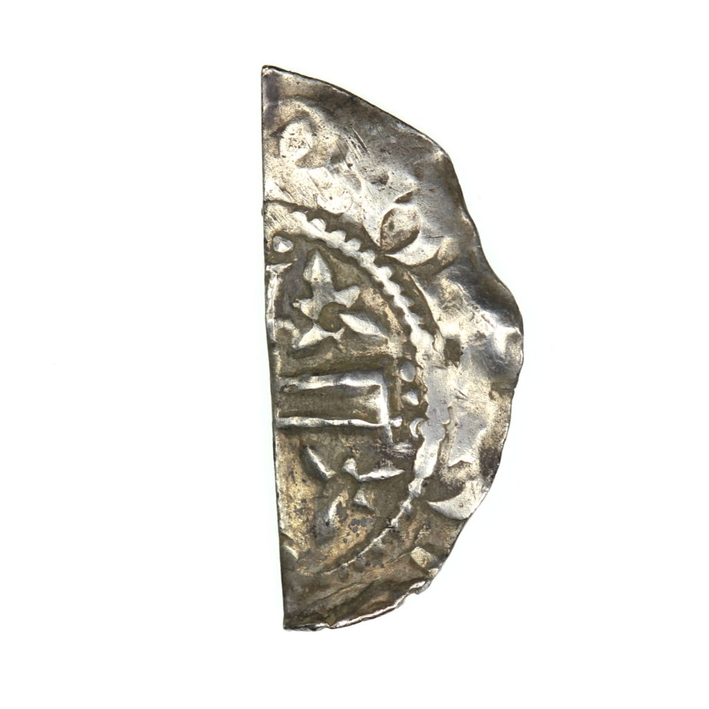 Stephen 1135-1154AD Cut Silver Halfpenny Voided Cross type Castle ...