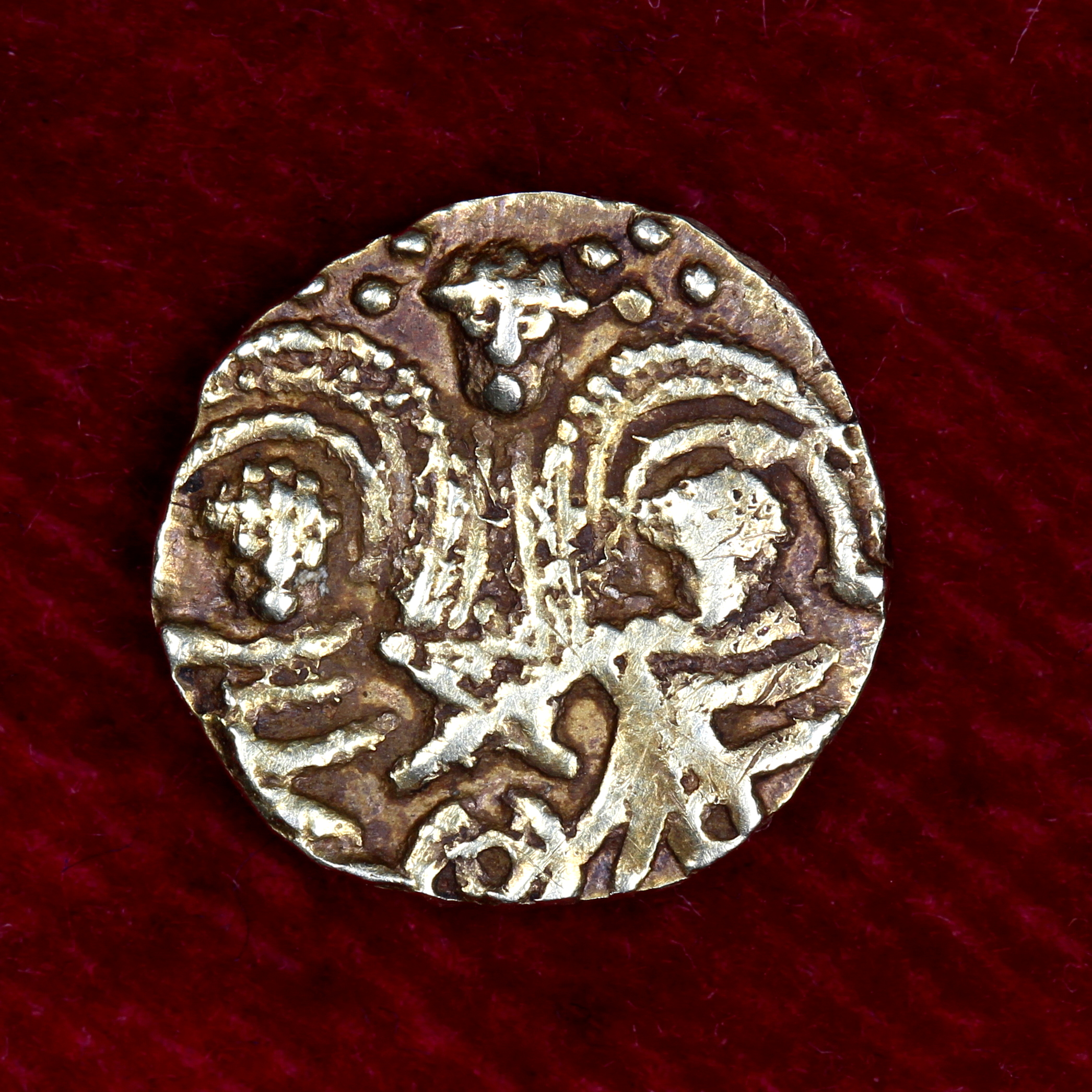Anglo Saxon Post Crondall Gold Two Emperors type Thrymsa 655-675AD ...