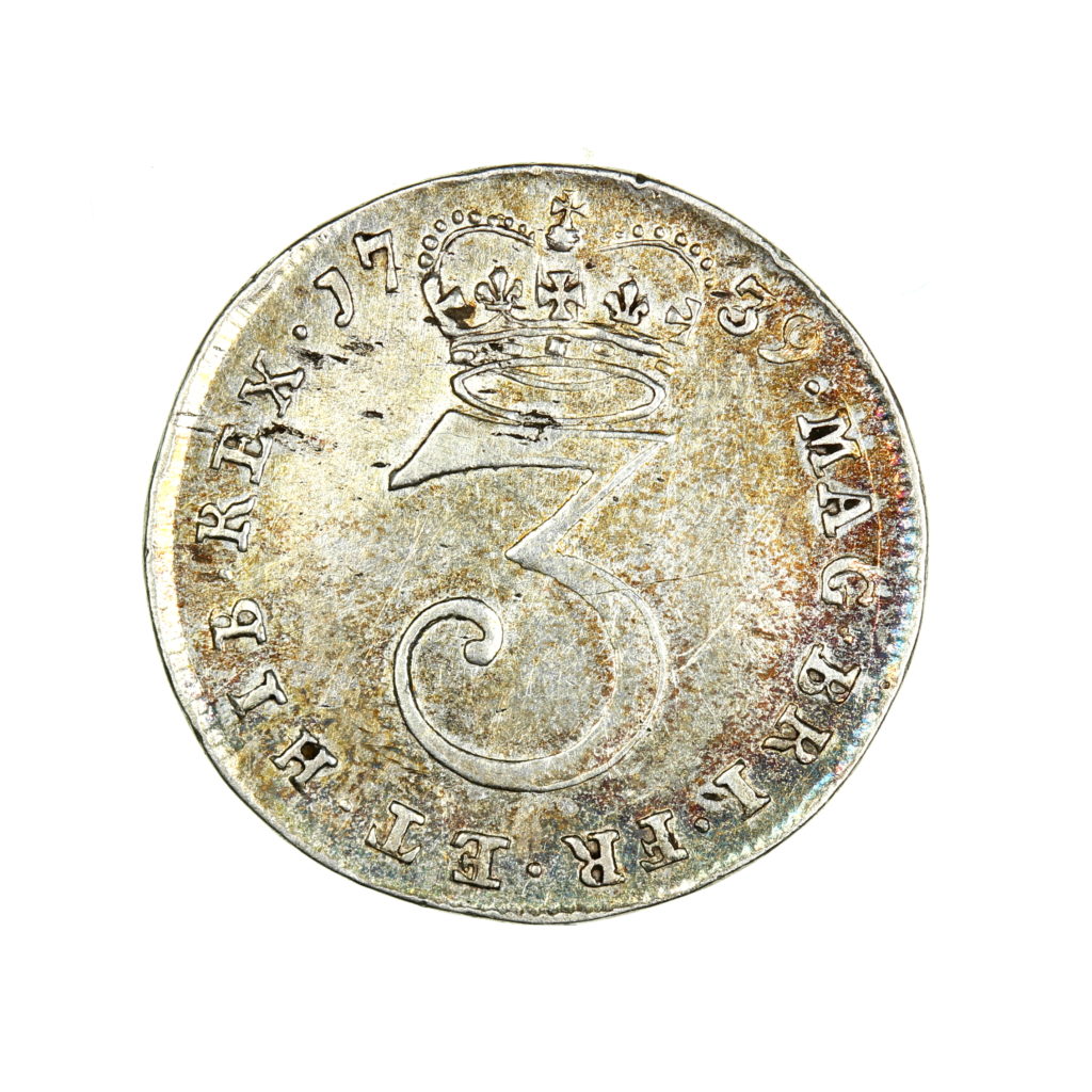 George II AD 1727-1760 Silver Threepence AD 1739 Maundy Coinage ...