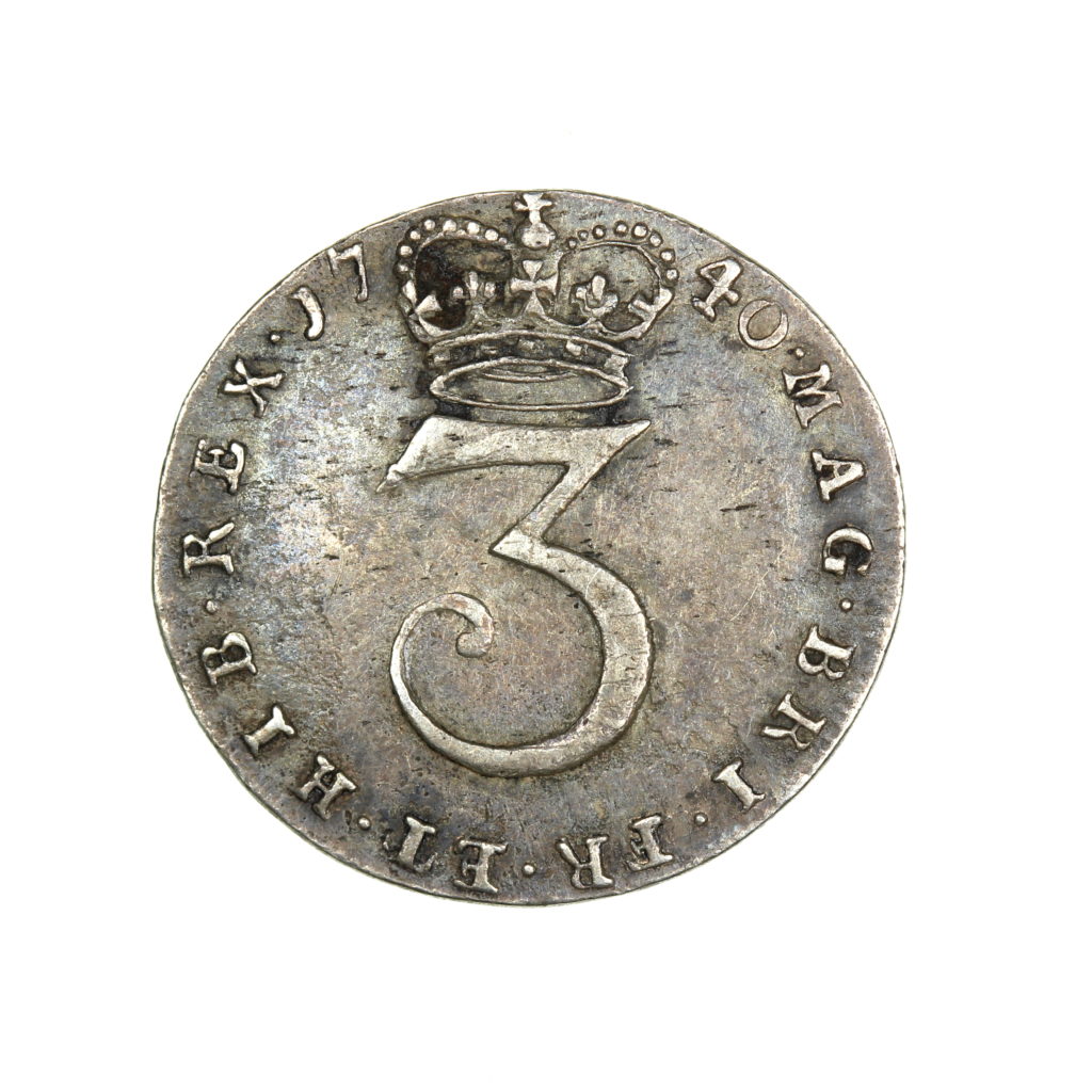 George II AD 1727-1760 Silver Threepence AD 1740 Maundy Coinage ...