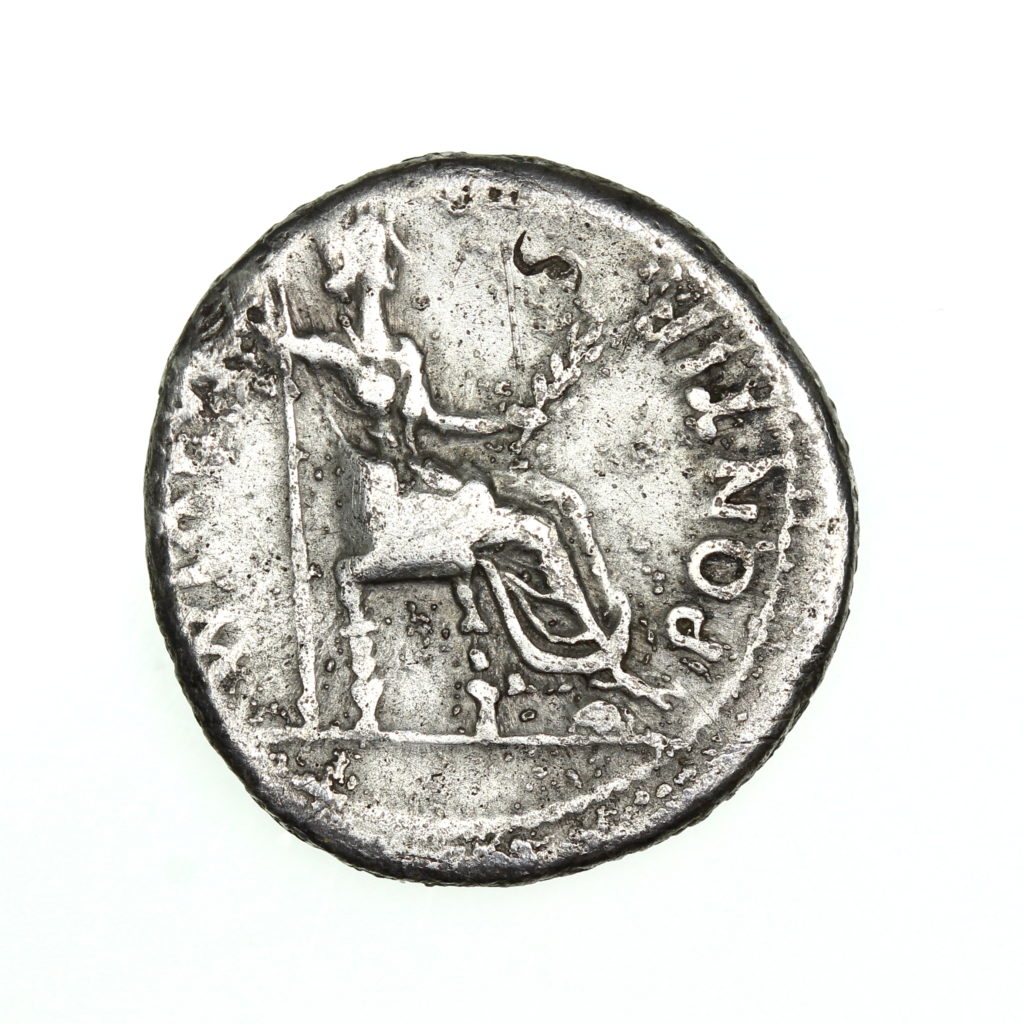 Tiberius 14-37AD Silver Denarius 'Tribute Penny' Lyon mint. The Twelve ...