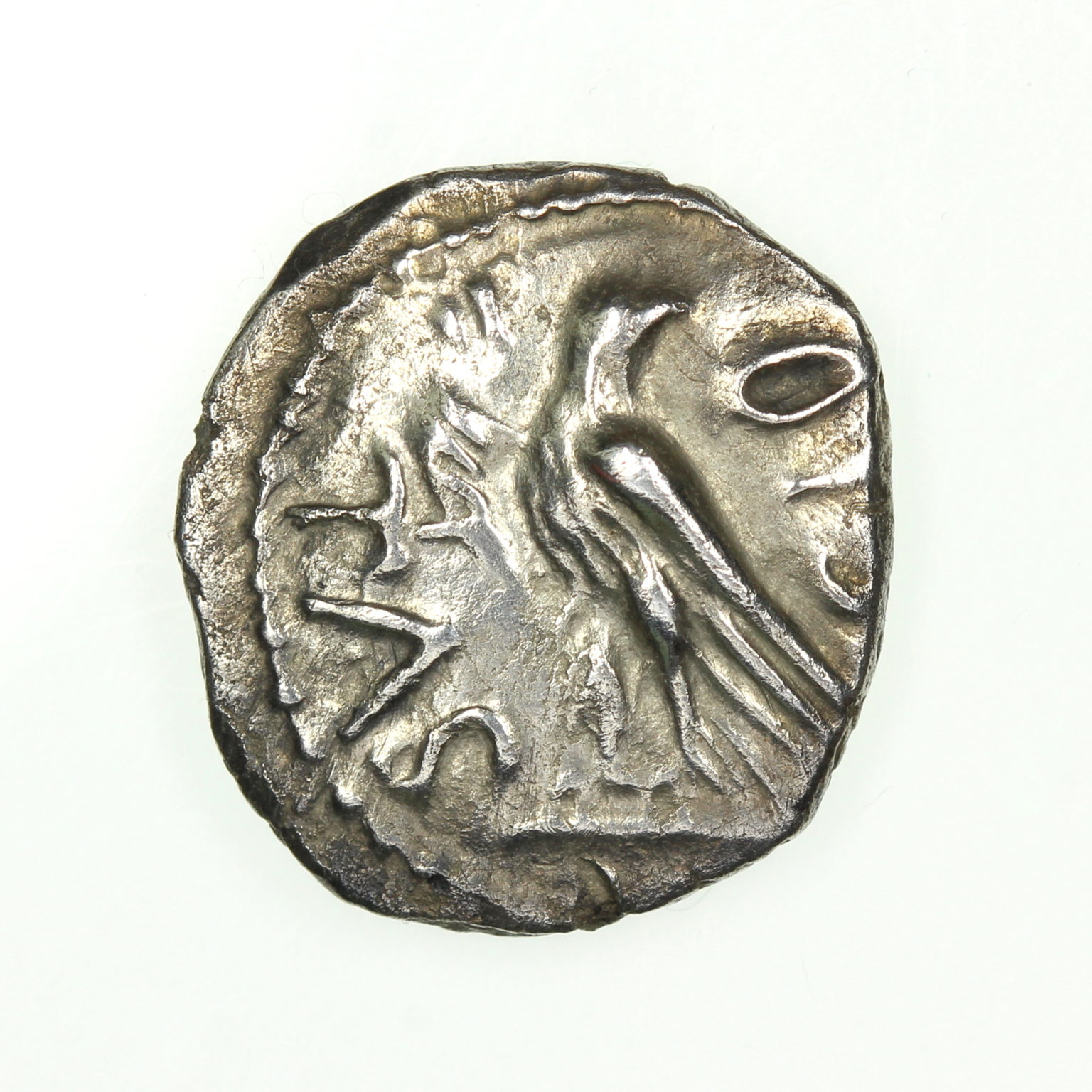 Catuvellauni Tasciovanus 25BC-10AD Eagle Griffin Silver Unit, very rare ...