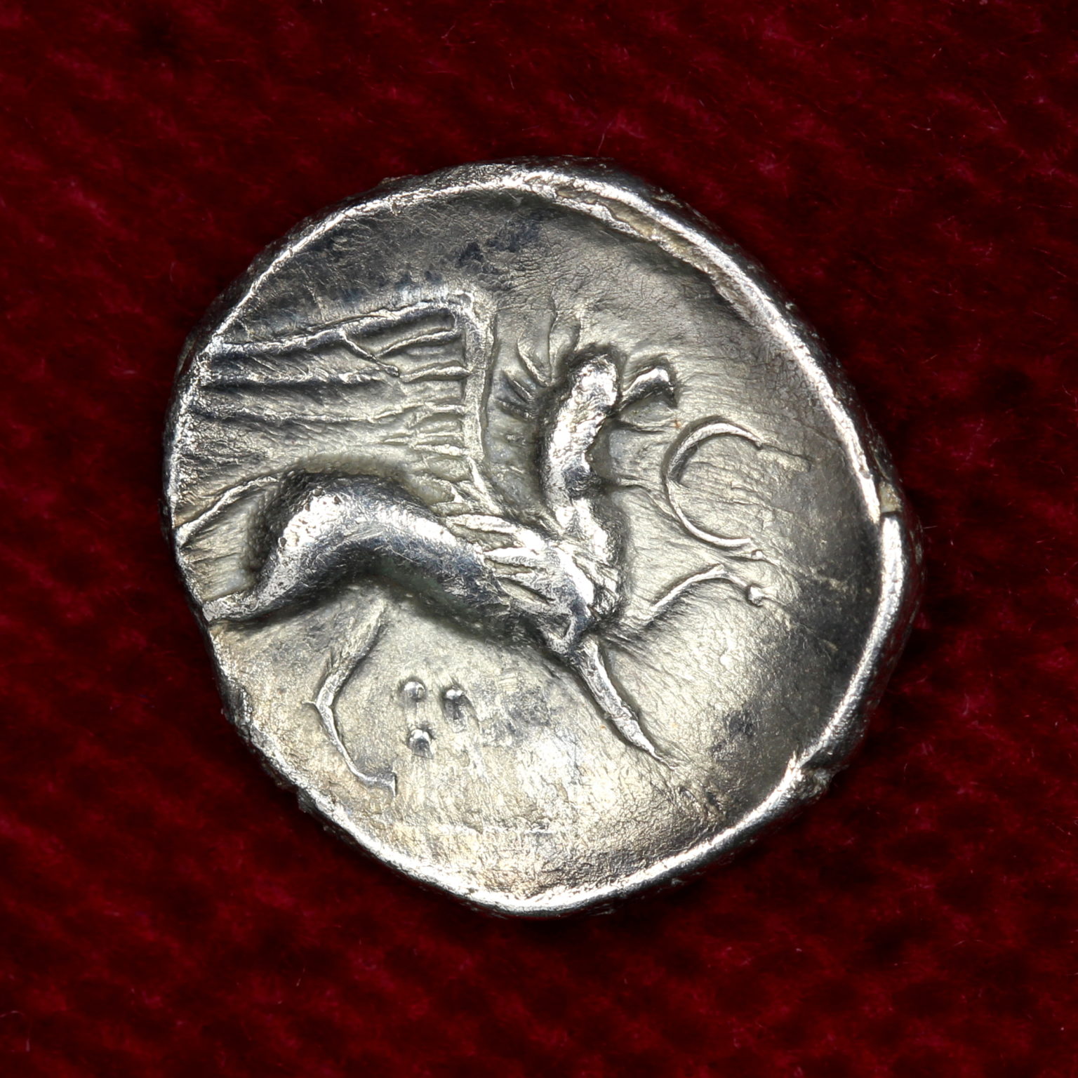 Catuvellauni Tasciovanus 25BC-10AD Eagle Griffin Silver Unit, very rare ...