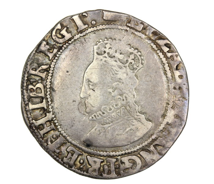 Elizabeth I AD 1558-1603 Silver Shilling 6th issue mm. Woolpack ...