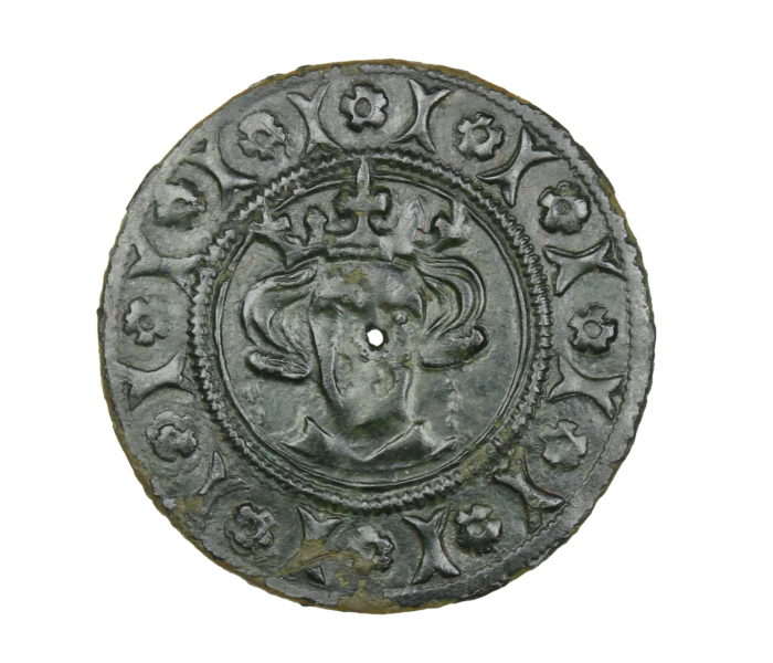 English Medieval Jetton 13th Century Crowned bust - Silbury Coins ...