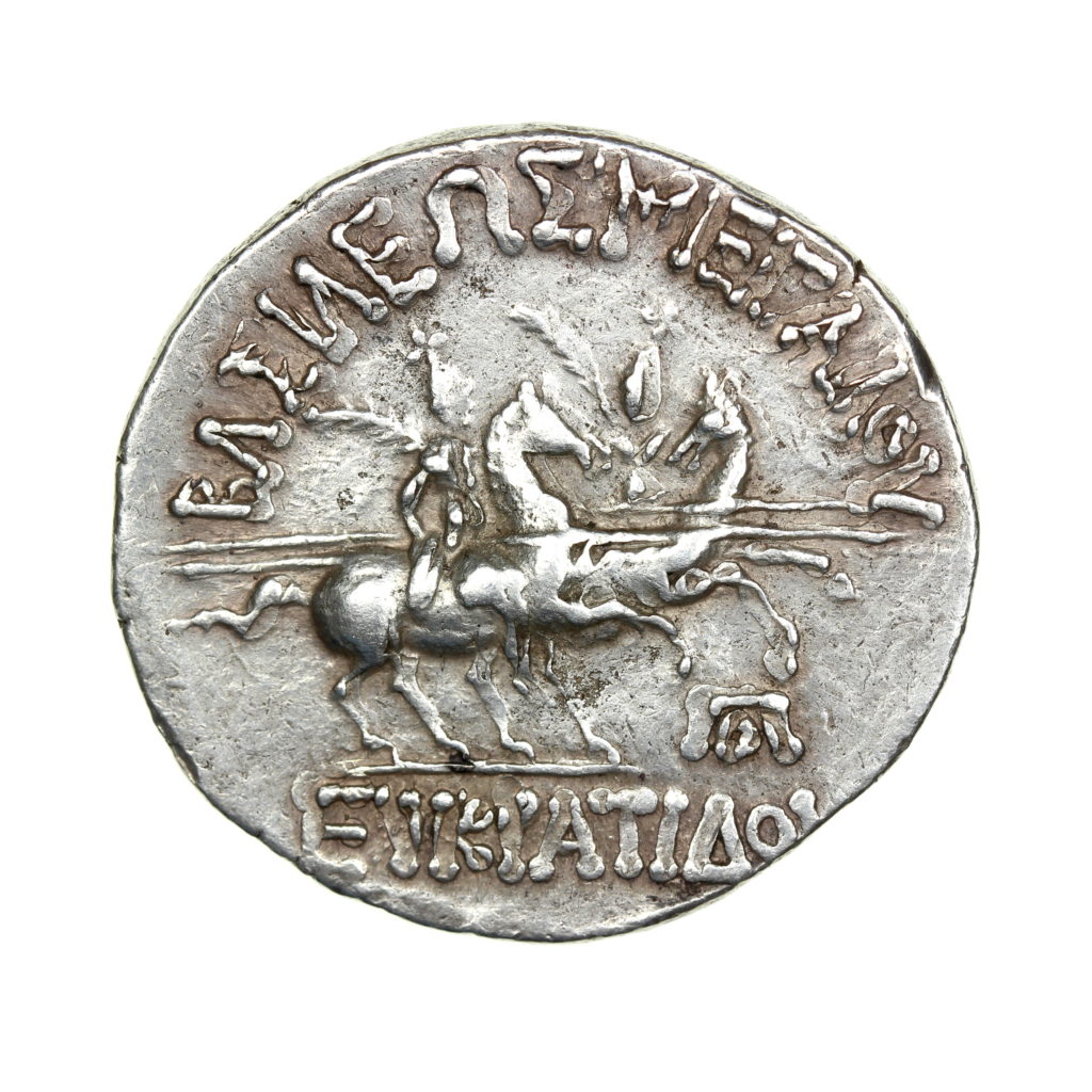 Bactria Eukradtides I 171-135BC Silver Tetradrachm - Silbury Coins ...