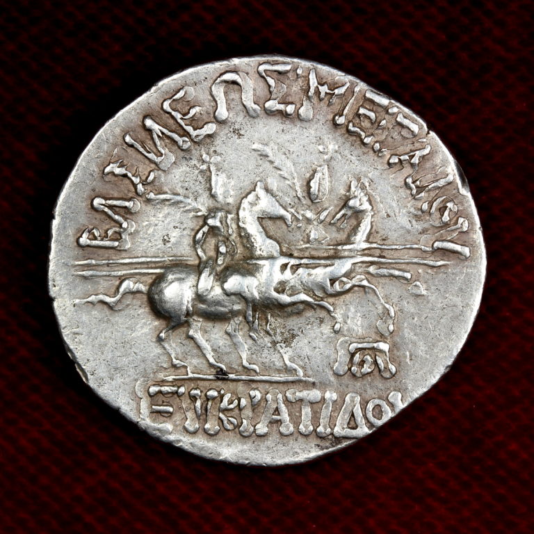 Bactria Eukradtides I 171-135BC Silver Tetradrachm - Silbury Coins ...