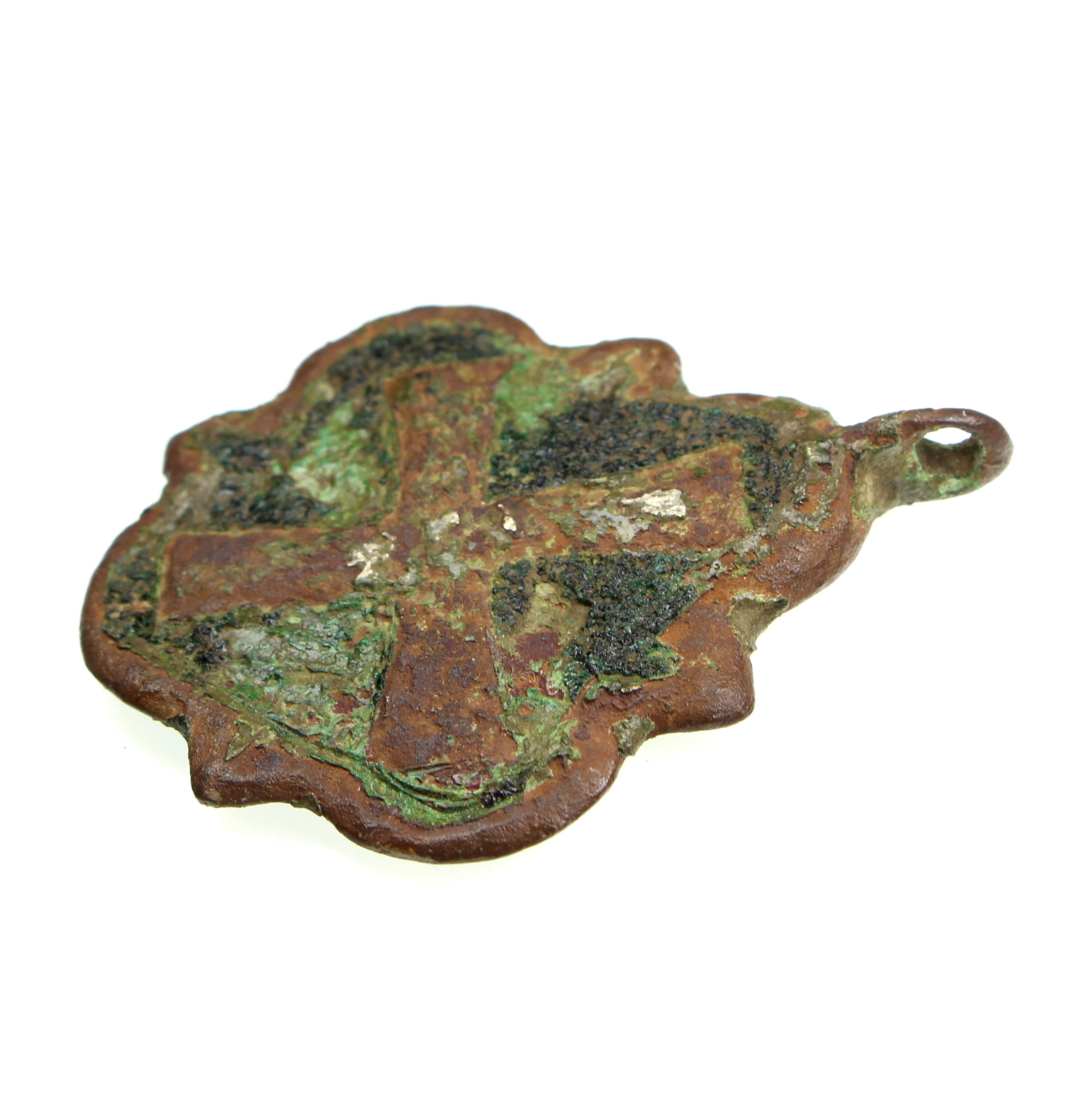 Medieval Bronze Enamelled Heraldic Pendant Cross, Black enamel 15th ...